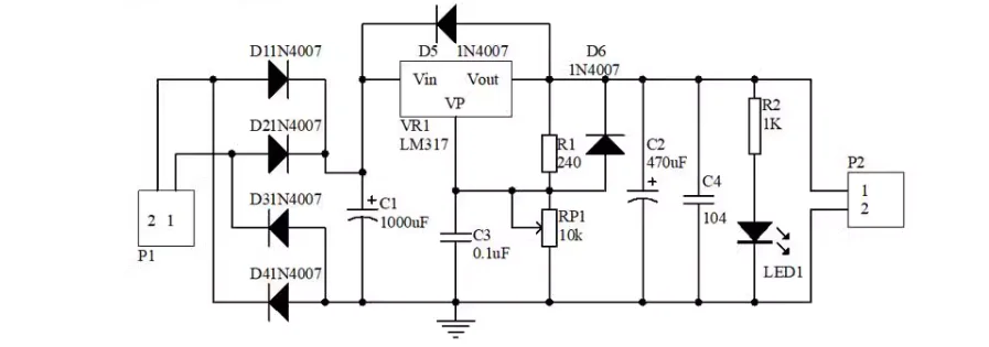 LM317 Adjustable Power Supply Kit - Continuous DC Output