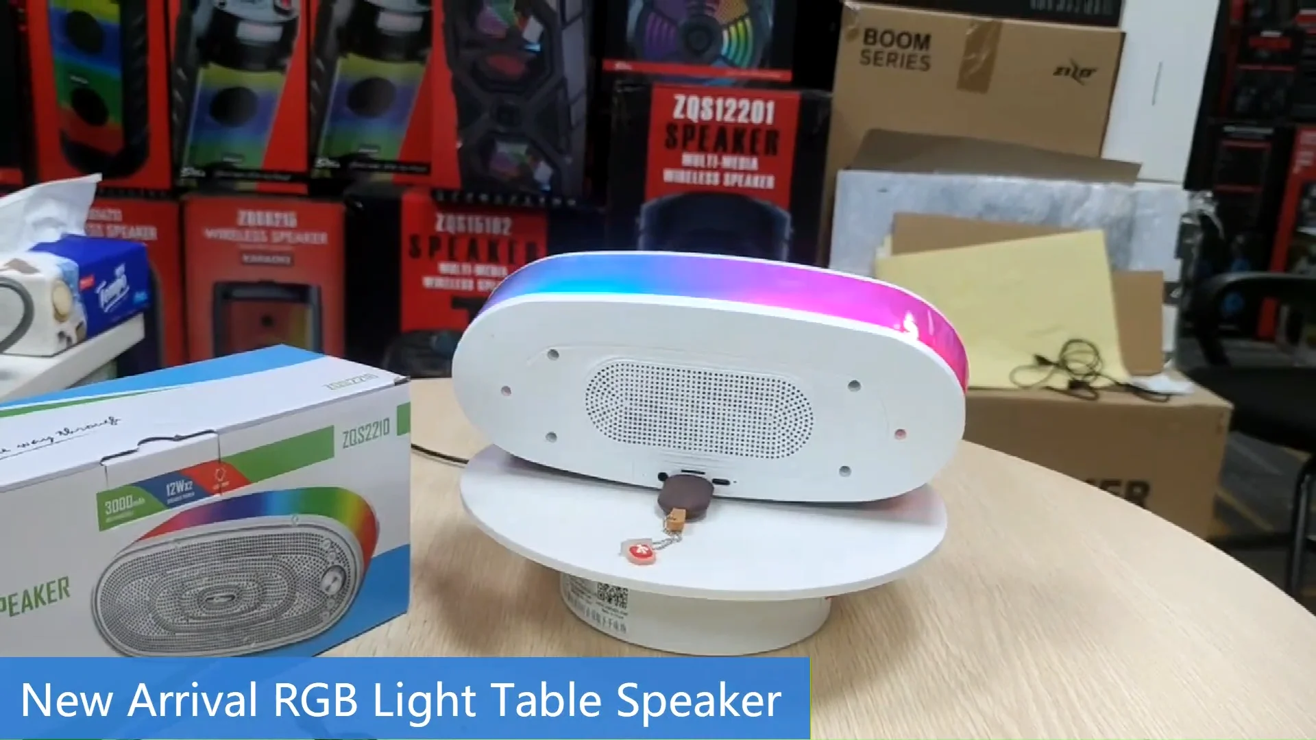 Outdoor Rgb Light Rechargeable Music Box Sound Portable Audio Tws ...