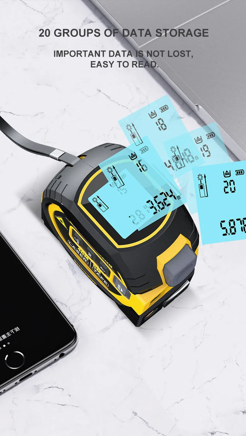 5m Tape 40m Laser Measure Tool Laser Cross Line Measuring Tool Laser ...