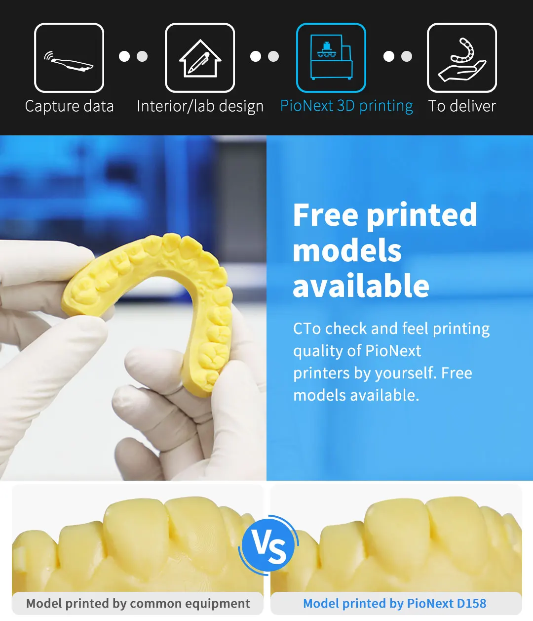Pionext D158 DLP 3D Photopolymer Resins - High Accuracy