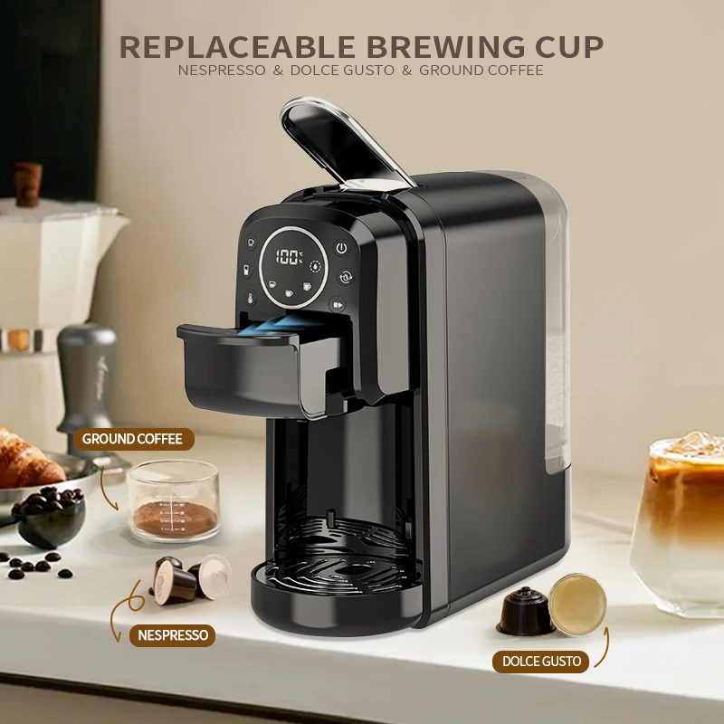 20 Bar Electric Coffee Maker Stainless Steel Multi Capsule Coffee ...