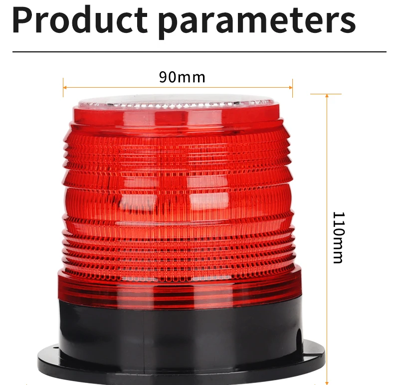 Solar Traffic Flash Led Warning Strobe Light Road Safety Led Vehicle ...