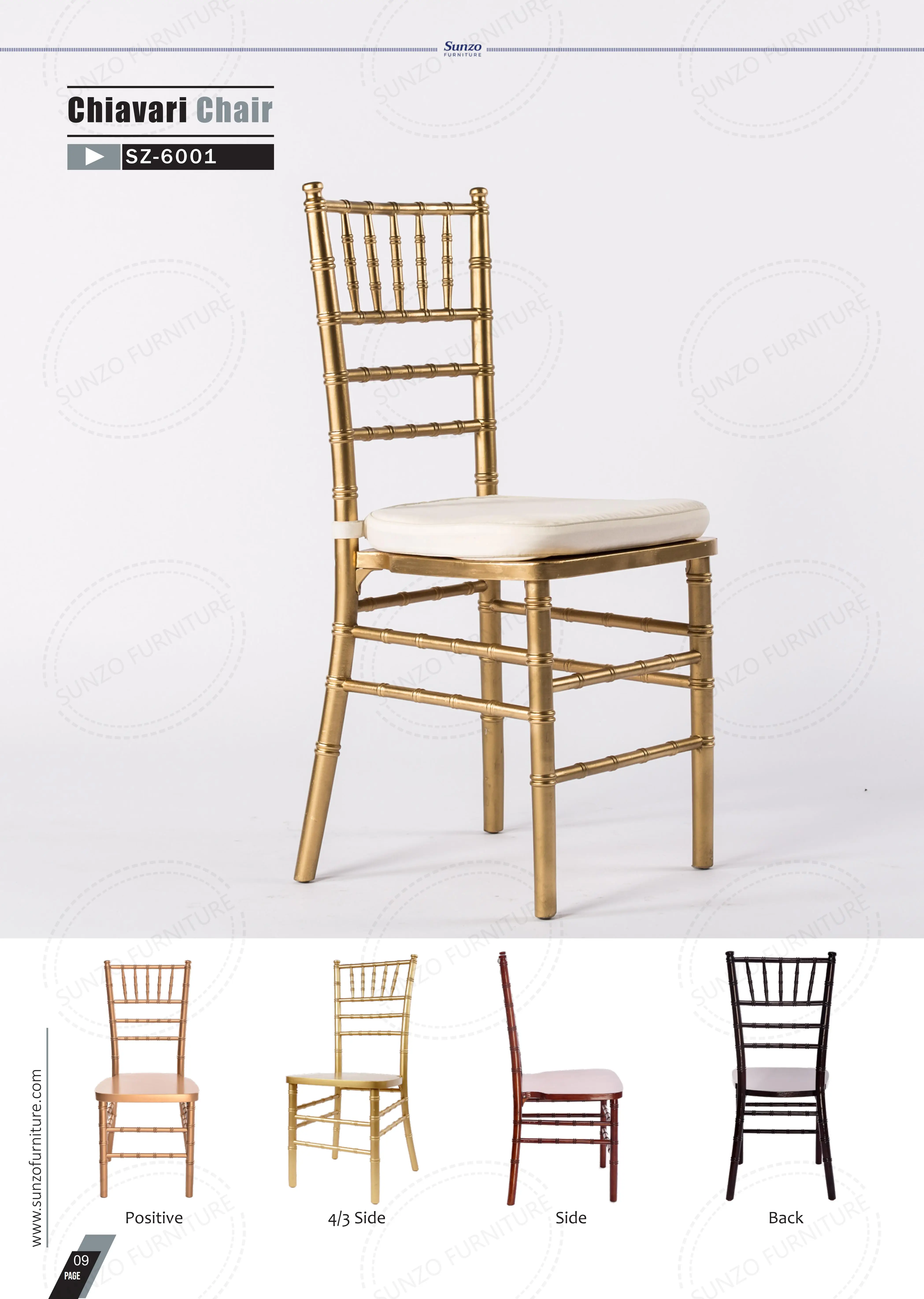 Sunzo Classic Solid Wood Limewater Chiavari Chair with Solid Wood ...
