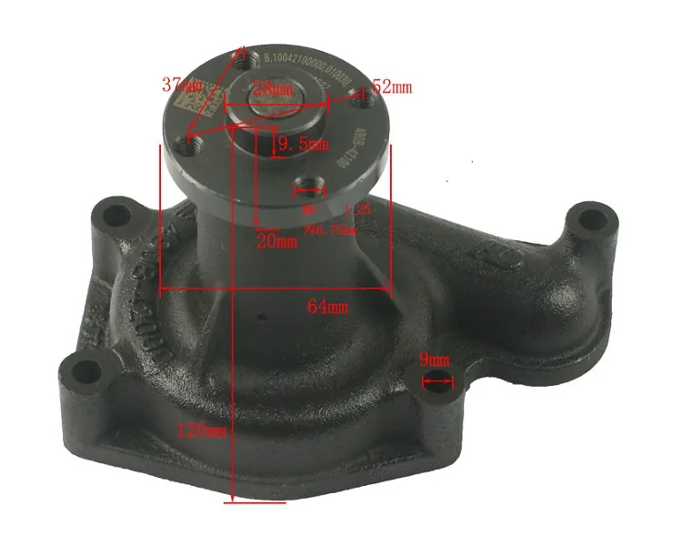 Forklift Parts 490B-42100 Iron Water Pump for 485/490/4D27G31