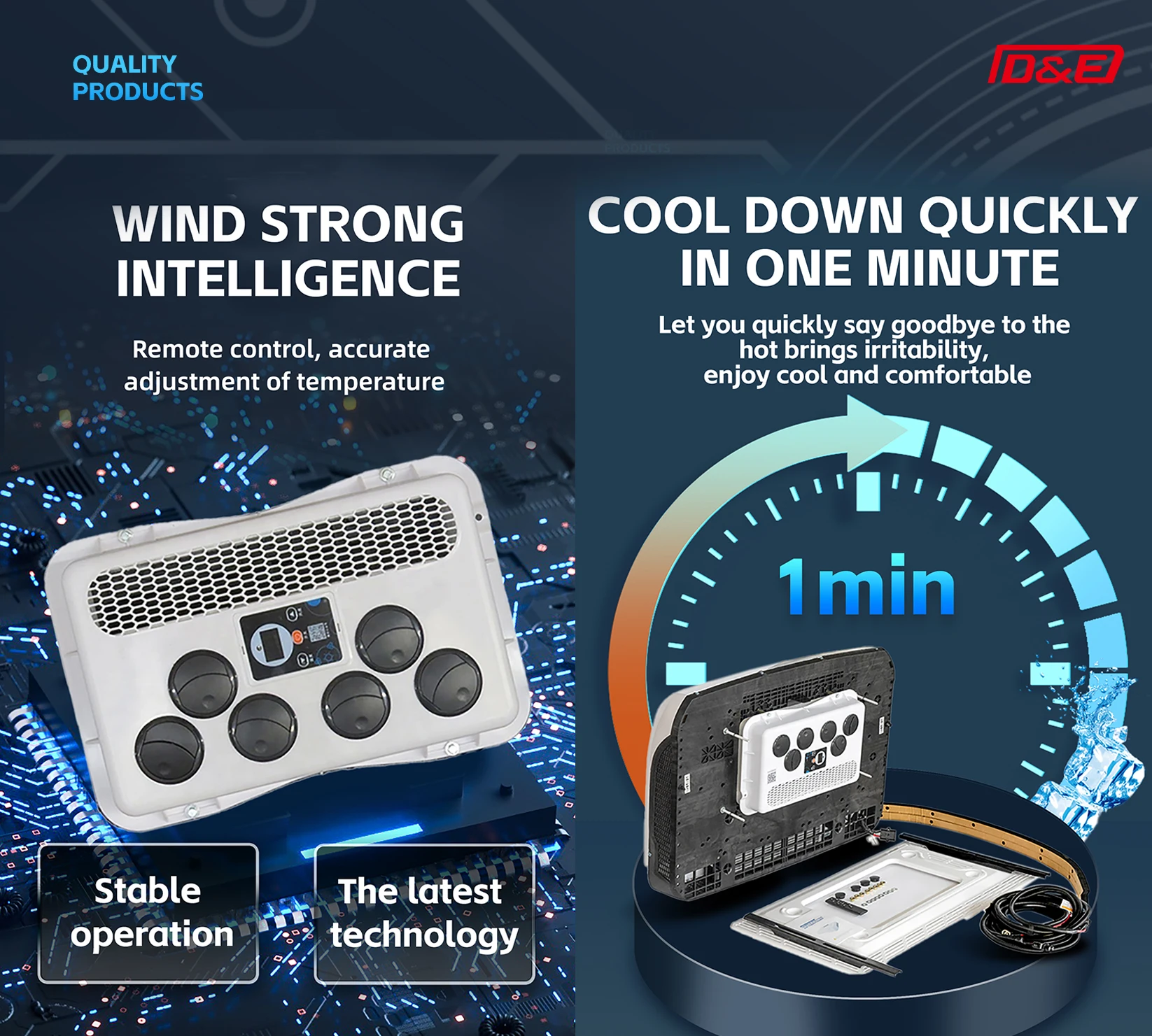 Parking Air Conditioner Cab 12volt 24volt Rv Sleeper Air Conditioner ...