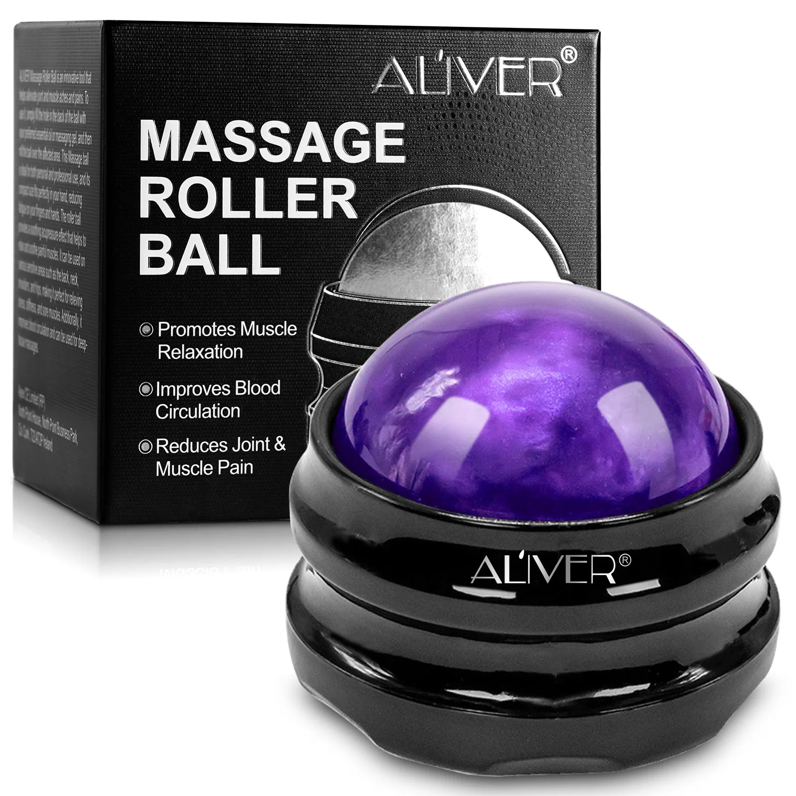 Aliver New Design Massage Roller Ball Muscle Relax Pain Relief Back ...