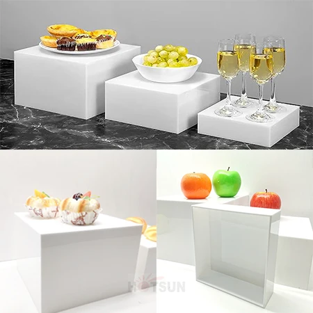 Factory Wholesale Stable White Acrylic Buffet Food Cubes Display ...
