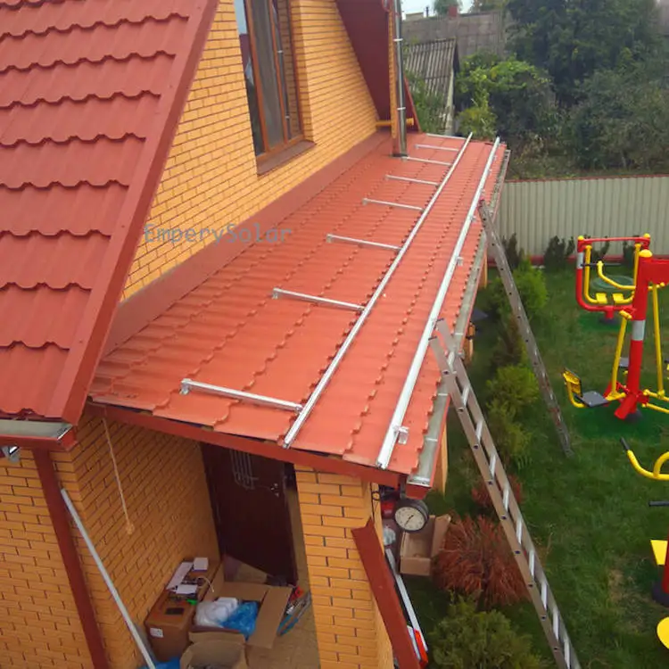 Solar Panel Flat Roof Mounting Kit Adjustable Tilt Front Leg Rear Leg ...