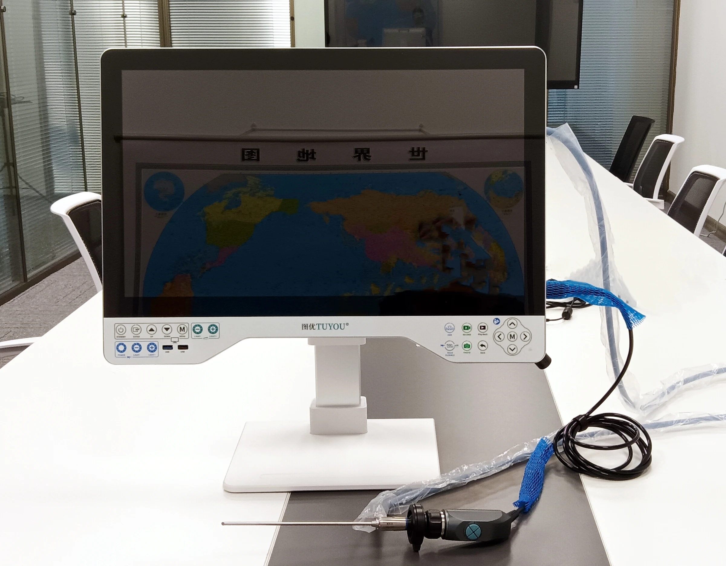 24 Inch 1080p Rigid Flexible Endoscopic Camera System Built In Cold ...