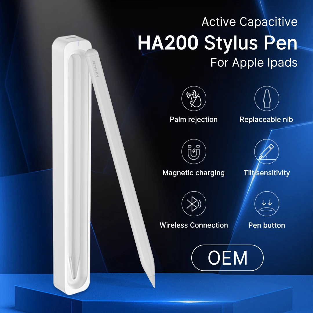 Huion HA200 Stylus Pen - Precision for Ipad with Wireless Charging