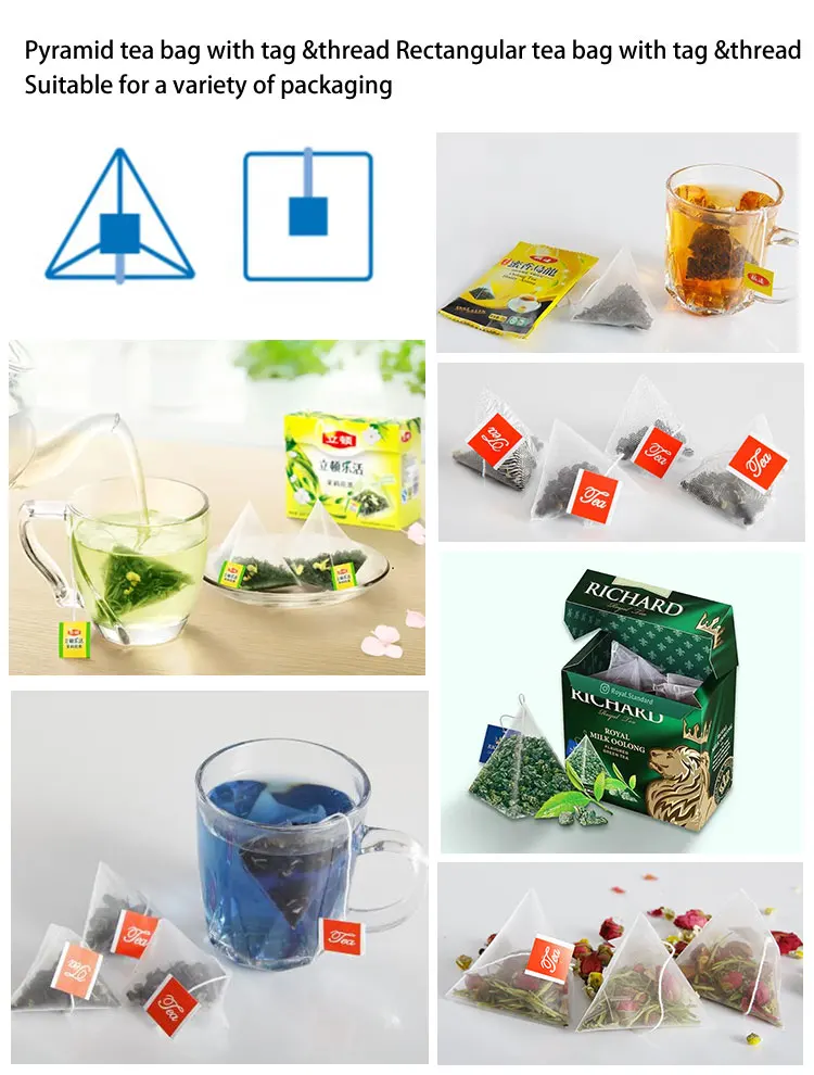 Automatic Triangle Pyramid Tea Bag Packaging Machine Filter Paper Tea ...