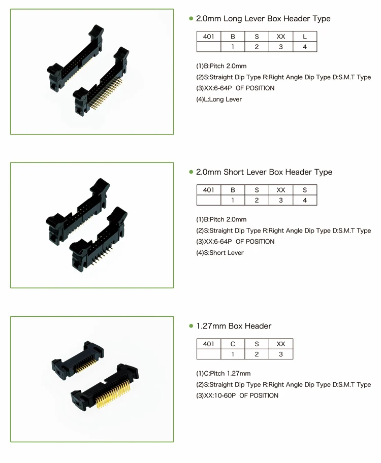 PCB Pin Header Socket Male Head 2.00MM - Single Row 10 Pin