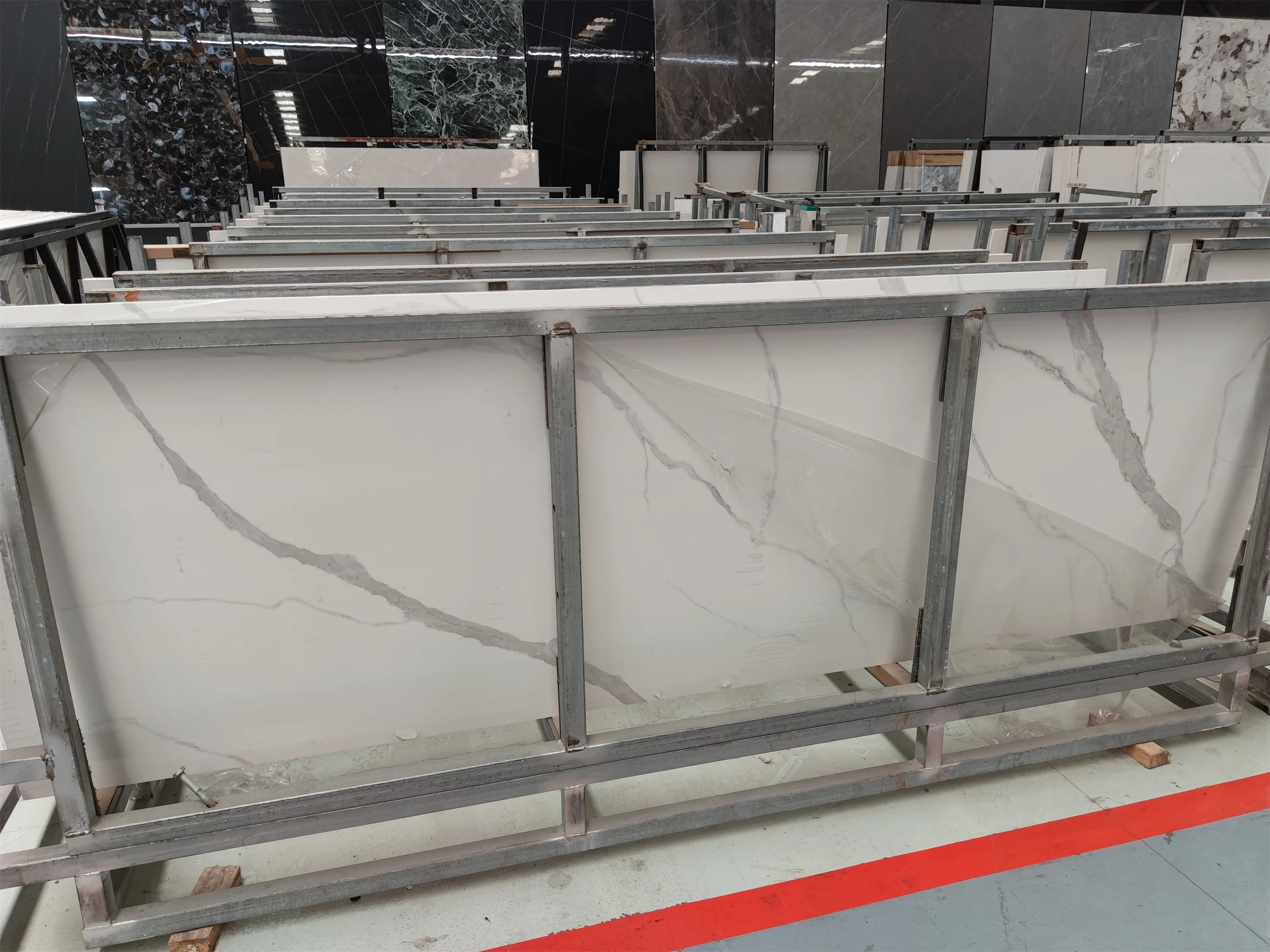 Calacatta White Marble Vein 1200*2400*6 Large Format Sintered Stone ...