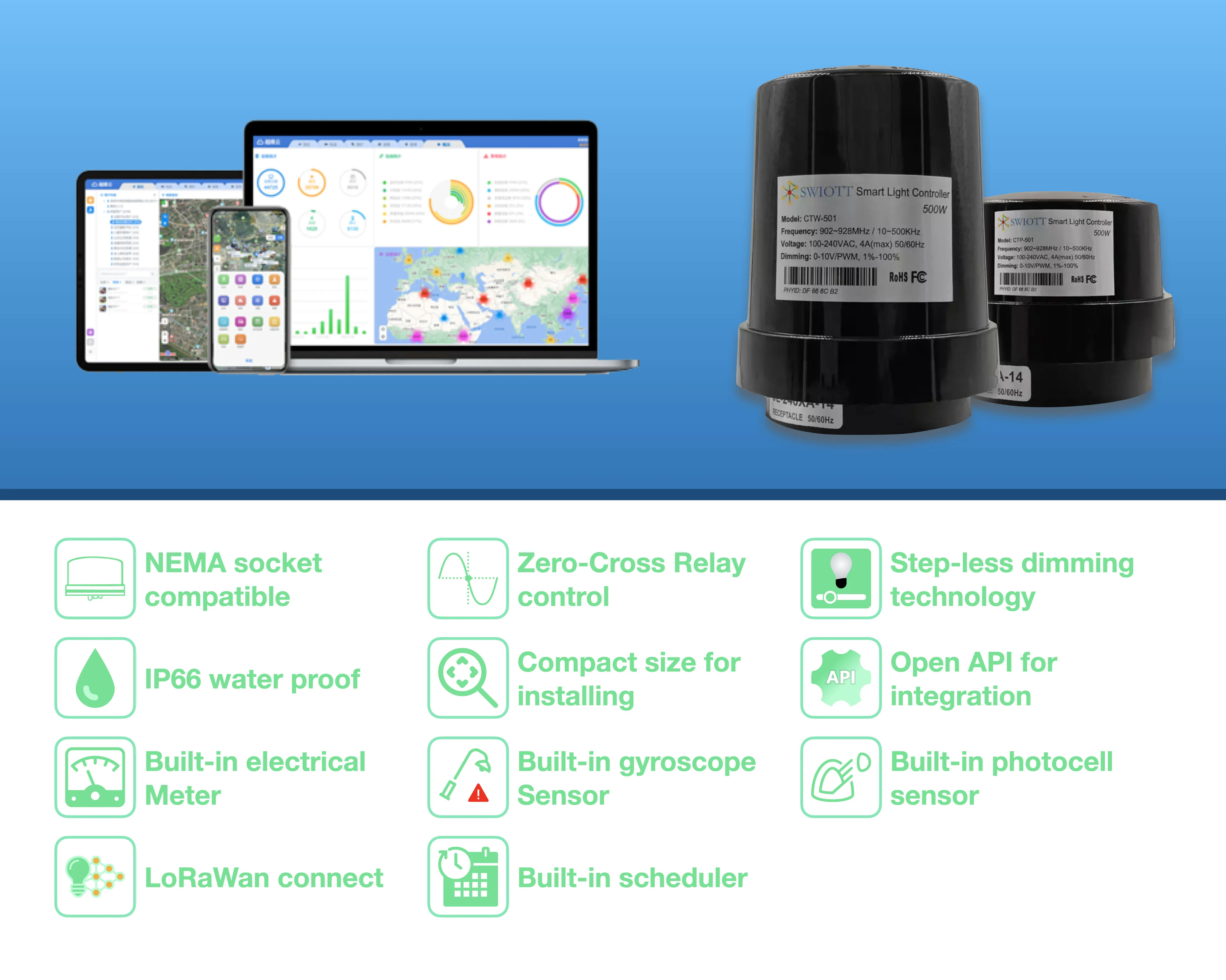 Ctw501bl Low Input Nema Interface Supports Remote Control Of Street ...