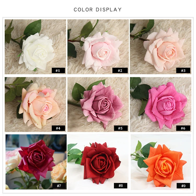 Decorative Real Touch Rose Artificial Flowers for Weddings