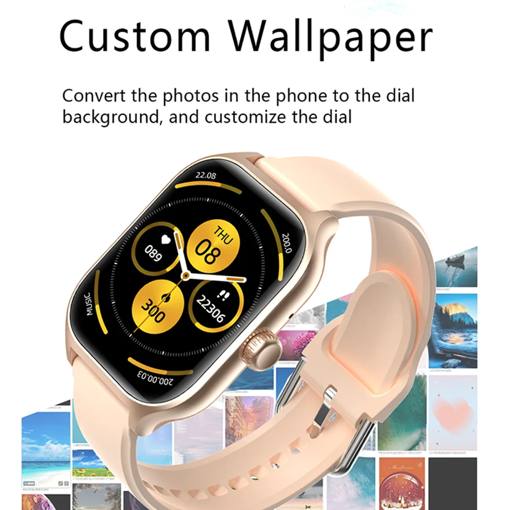 2024 New Rectangular Smartwatch Gt4 Bual Strap Touch Screen Call App ...