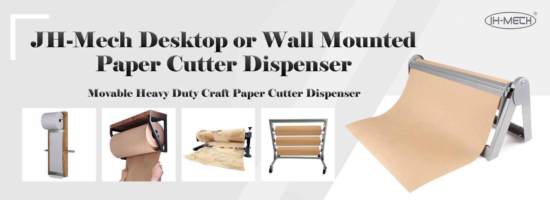 JH-Mech Gift Wrapping Tool Butcher Paper Dispenser Roll Paper Rack ...