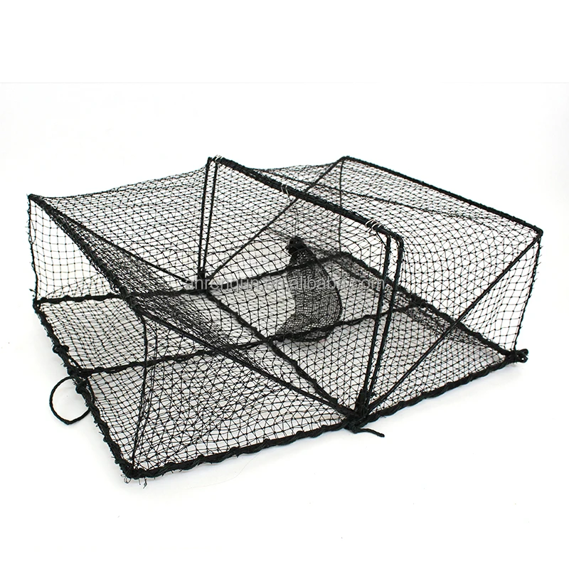 Cheap Rectangle Shrimp Trap Monofilament Mesh Fish Cage Folding Mud ...
