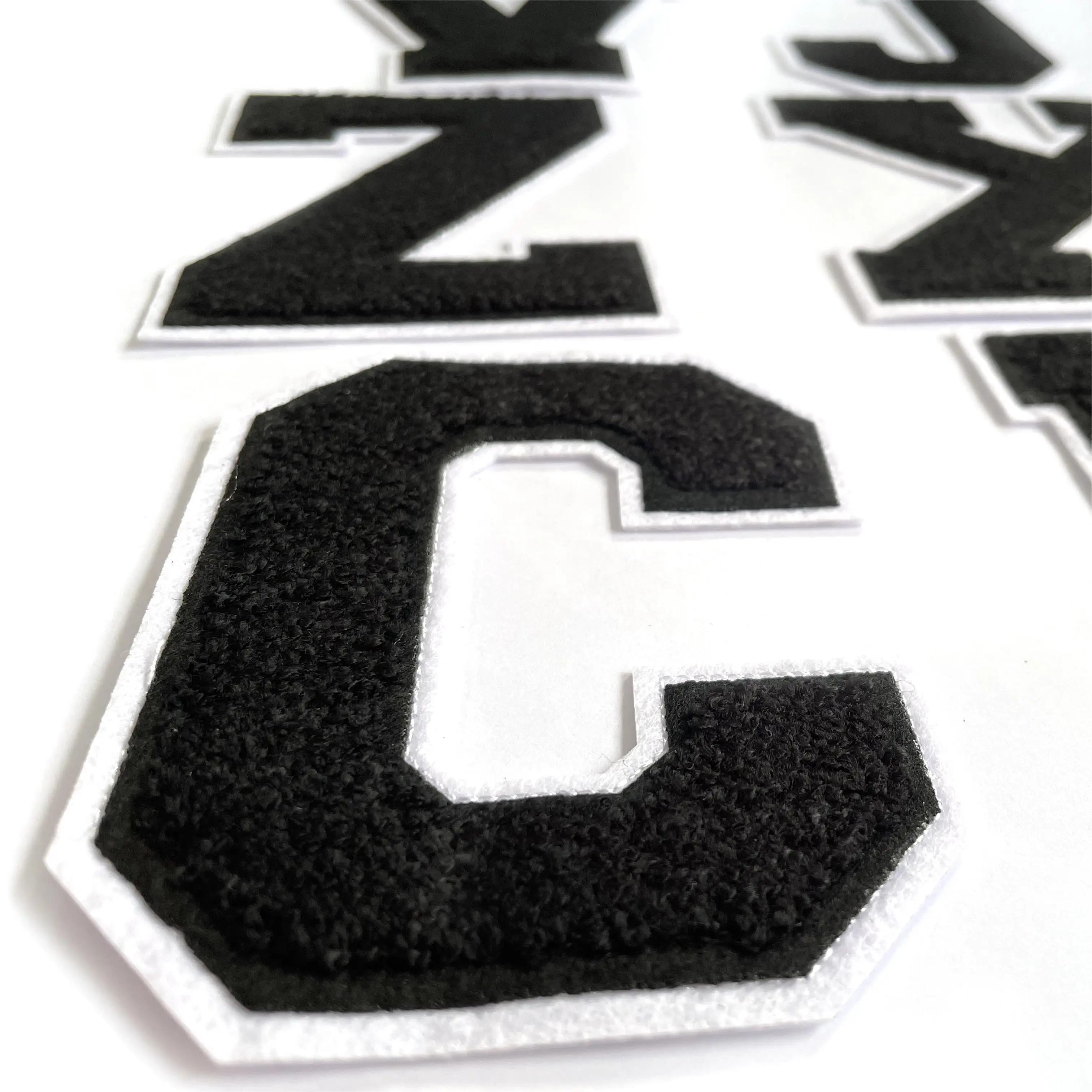 Wholesale Stock Colorful Letter Chenille Patches Custom 3D Design
