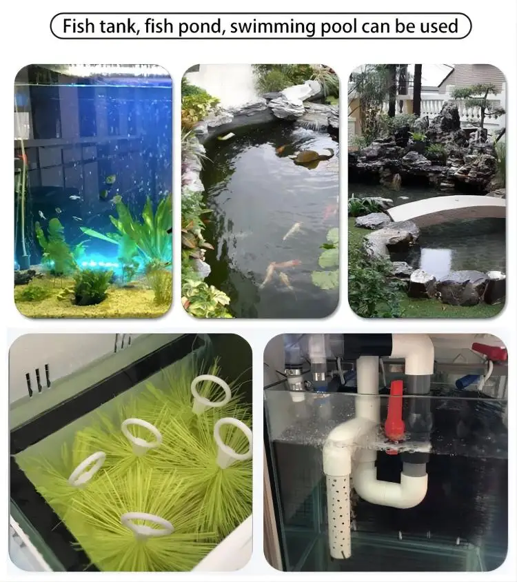 High Efficiency Filter Media Aquaculture Brush for Koi Ponds