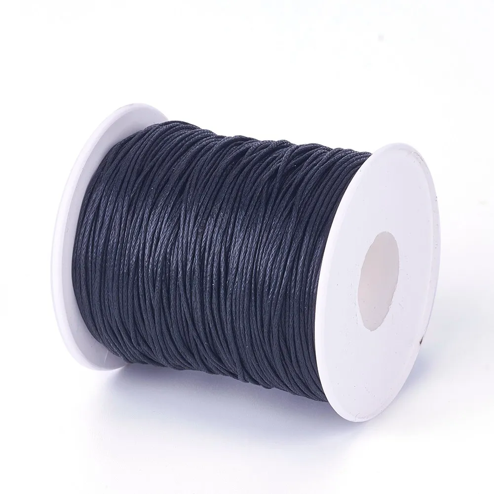 Pandahall 1mm Waxed Cotton Cords Black Jewelry Beading Threads - Buy ...