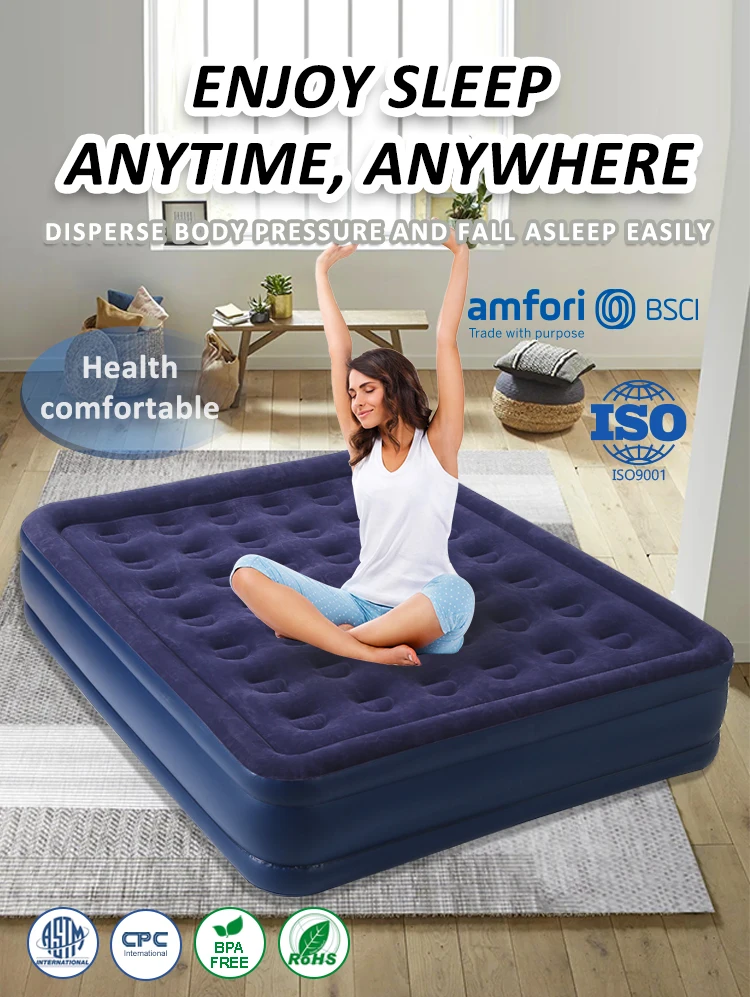 BS-H21 Pvc Lilo air Mattress Water Inflatable Sea Mattress With ...