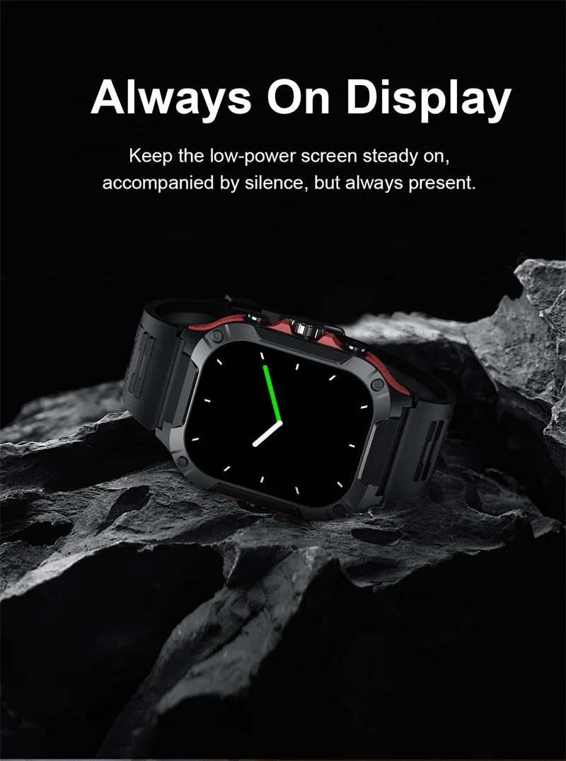 LG105 Smart Watch 1.96 Inch AMOLED Big Screen GPS Outdoor Sport BT Call Smartwatch 5ATM ...