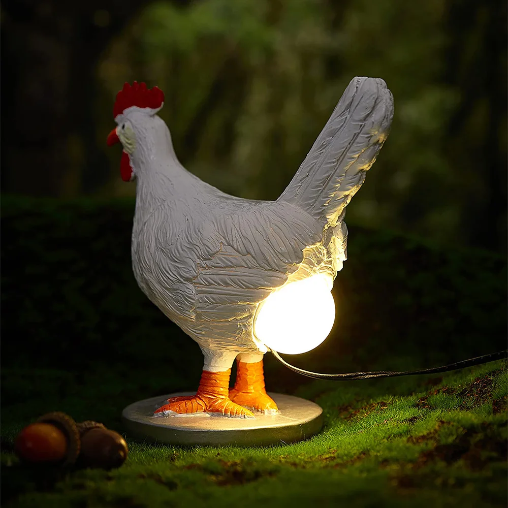 3d Chicken Egg Lamp,Lifelike Resin Chicken Egg Night Light Egg Laying ...