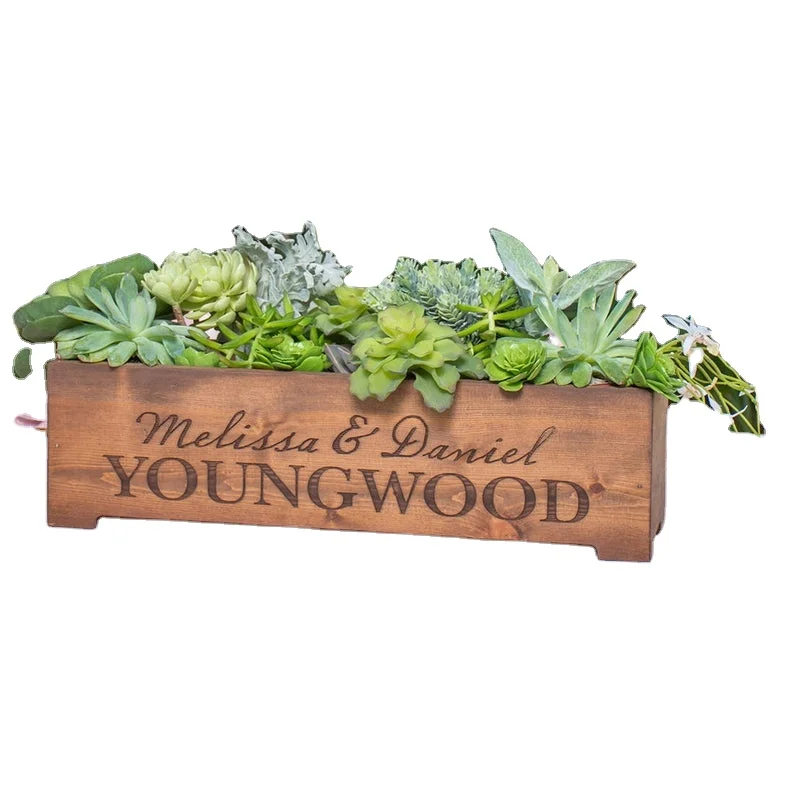 Home & Hobby Personalized Planter Box Planter Box Wood Monogram Initial ...