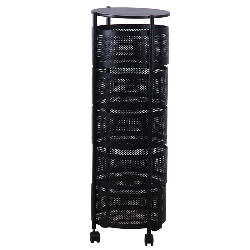 Modern Circle Home Top Notch 5 Tier High Ultility Kitchen Rack Rolling ...