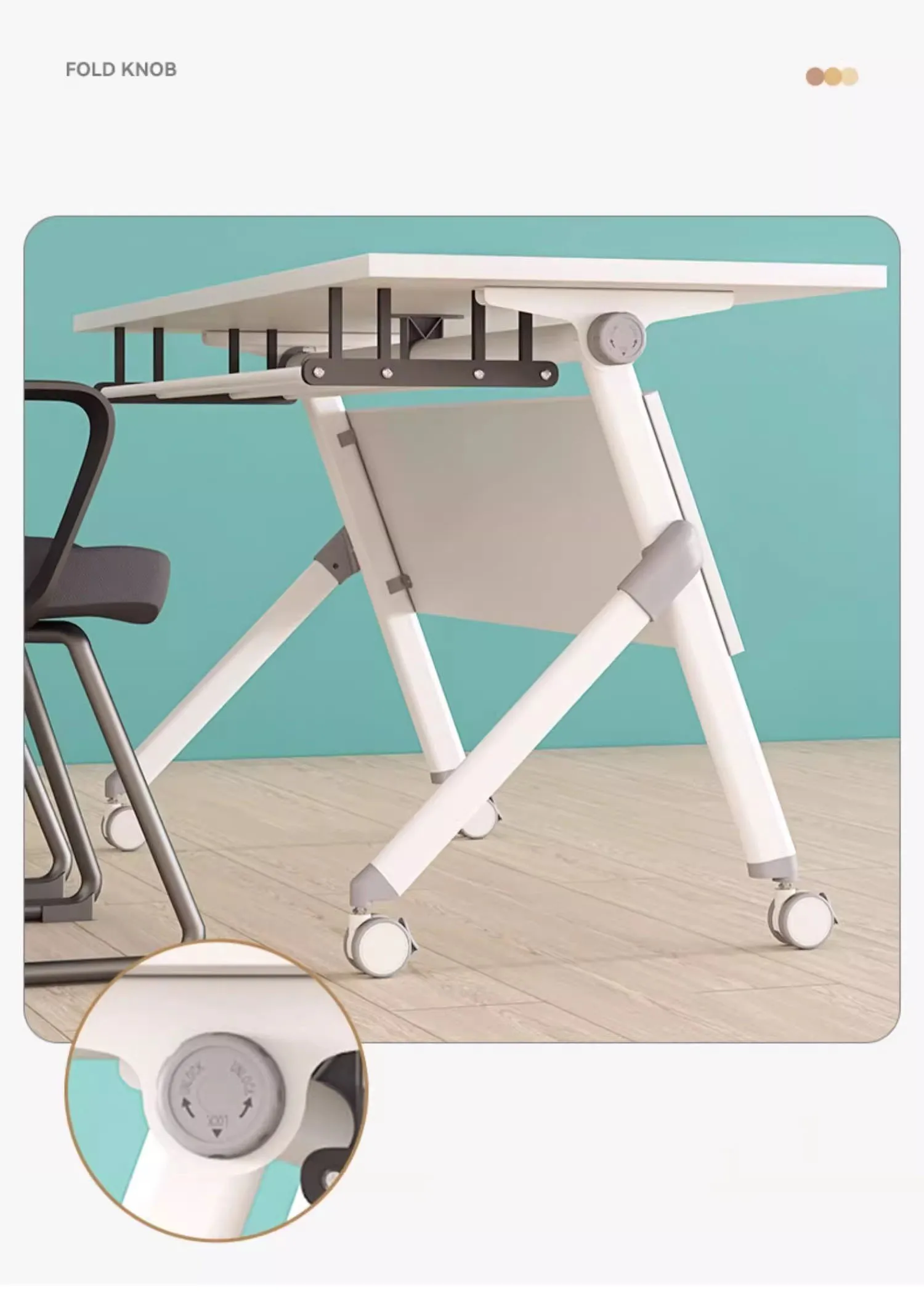 Commerical School Office Meeting Foldable Folding Training Table With Casters| Alibaba.com