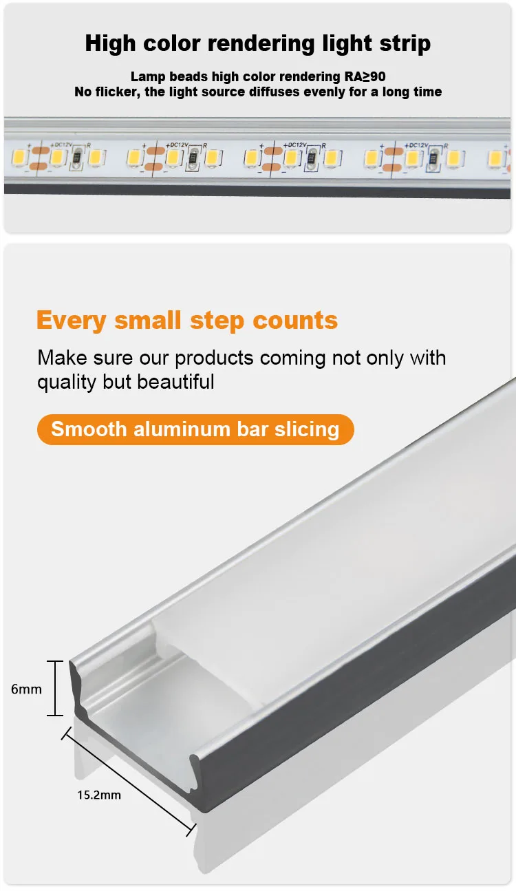 Surface Mounted Aluminum Profile Channel Built In Hand Wave Dimmer ...