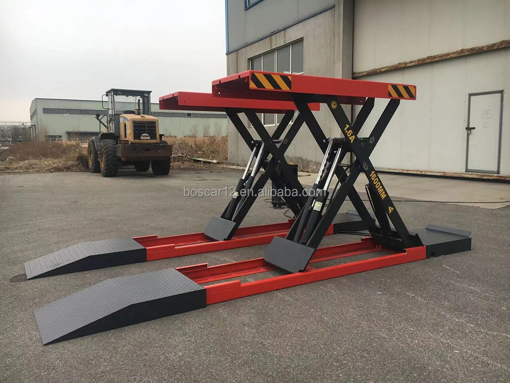 4000kg Hydraulic Mobile Scissor Car Lift - Movable Lifter