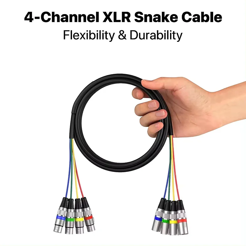 Customized Logo Colored Low Noise 4 Channel XLR Cable