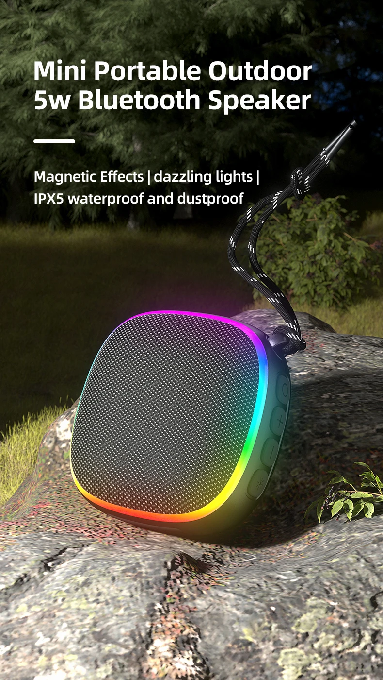 Rockmia 6W EBS-309 Portable Bluetooth Speaker - IPX5 Waterproof