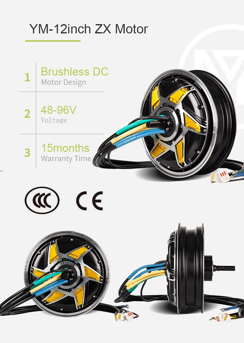 YMMOTOR 12inch 3000w Hub Motor Kit - High Performance Electric Motor ...