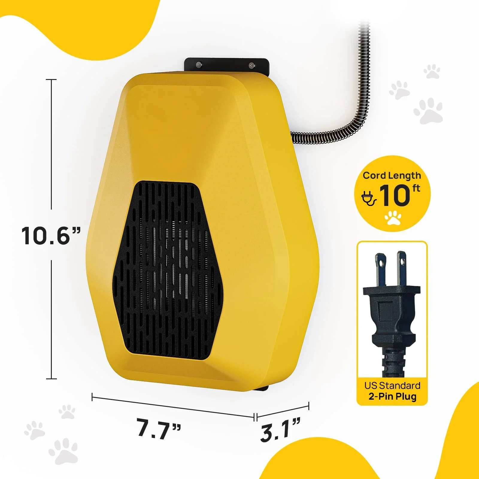 800W Waterproof Dog House Heater Modern Plastic Electric Warmer for ...