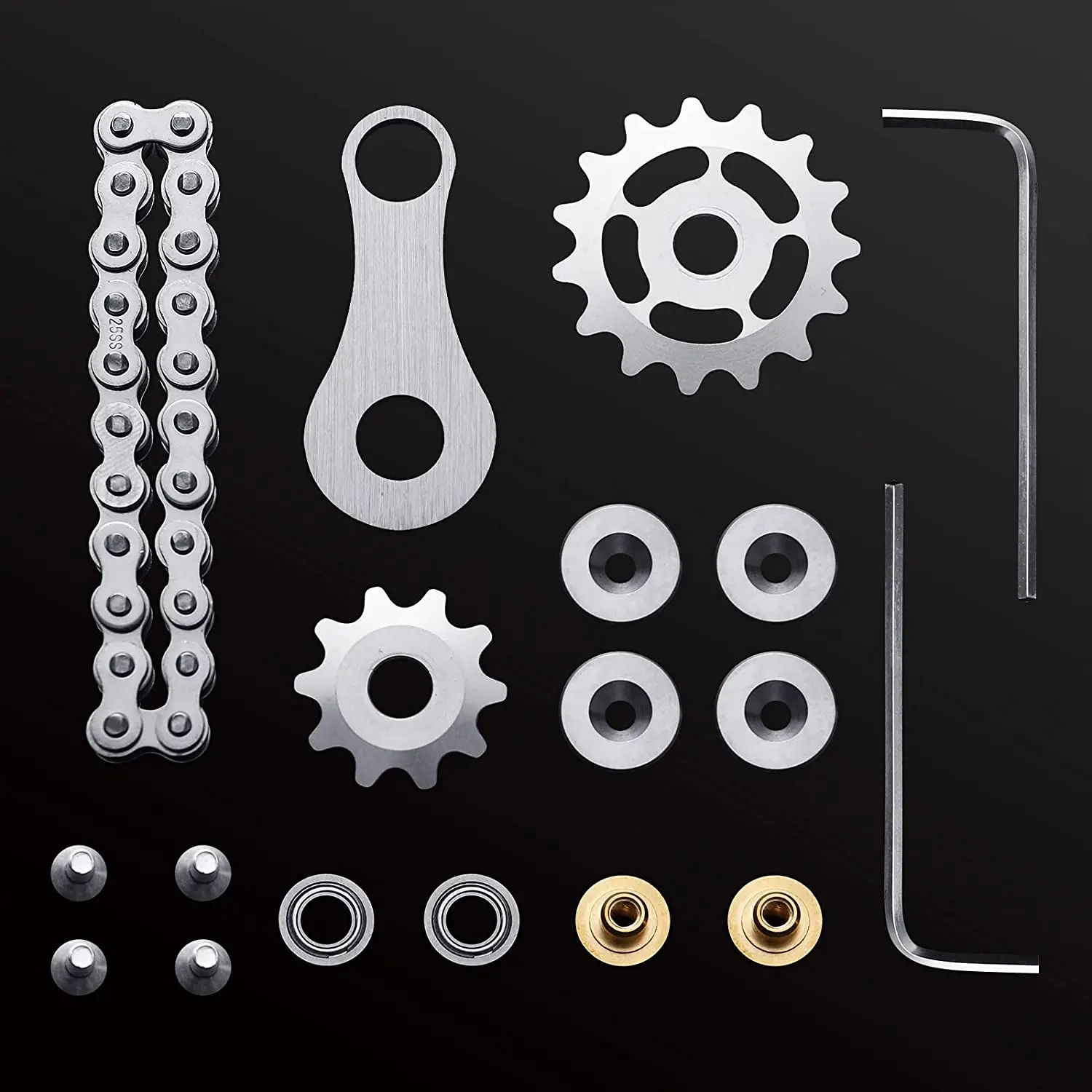 Sensory Bike Chain Gears Fidgets Spinner Adults Edc Novelty Toy Pack ...