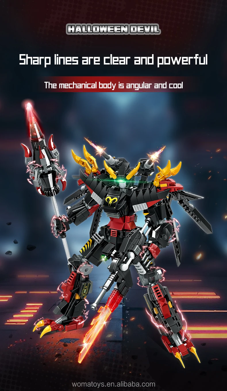 Woma Toys 2024 New C4005 Assemble Mech Battle Warrior Building Block ...