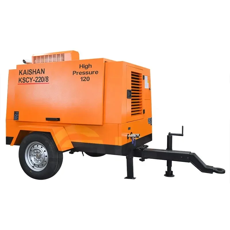 Movable 7.5kw 55kw 132kw Diesel Driven 6 M3/min 8 Bar High Pressure ...