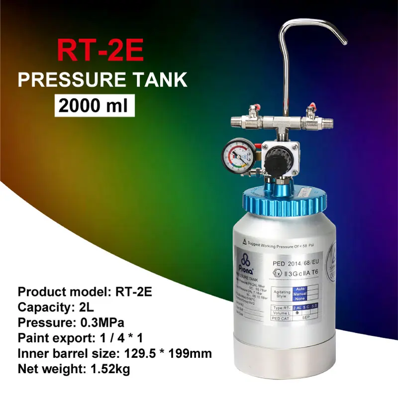 Prona RT-2E Pneumatic Pressure Tank - 2 Liter Capacity