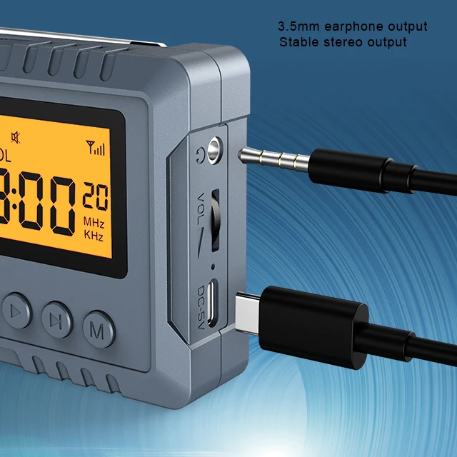 Portable Radio FM Stereo AM/FM Radio Mini Stereo Rechargeable