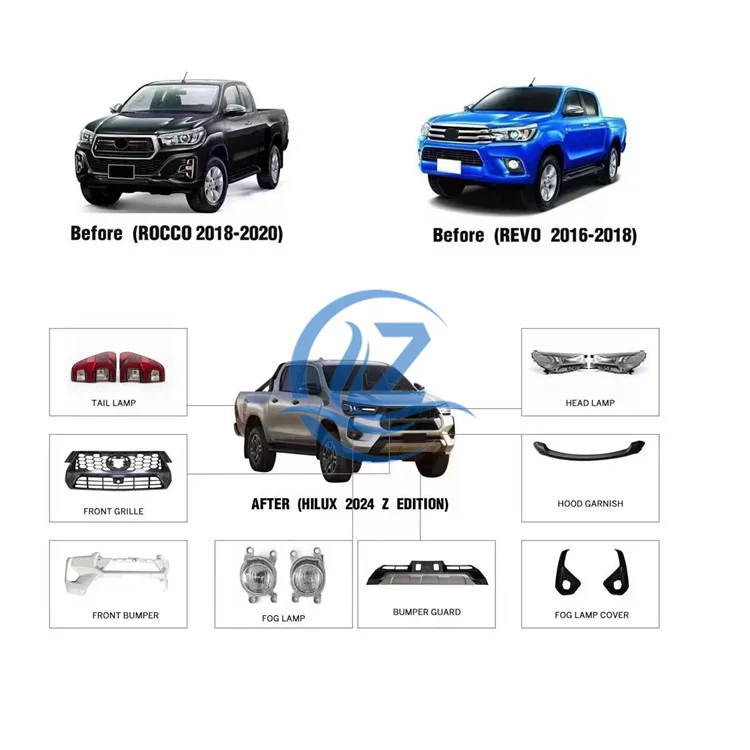 2016-2018 Revo And 2018-2020 Rocco Upgrade 2024 Hilux Revo Body Kit ...
