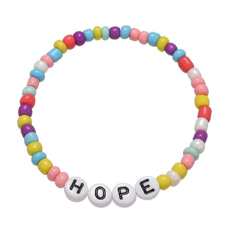 Customize Kids Personality Acrylic Letter Beads Bracelets