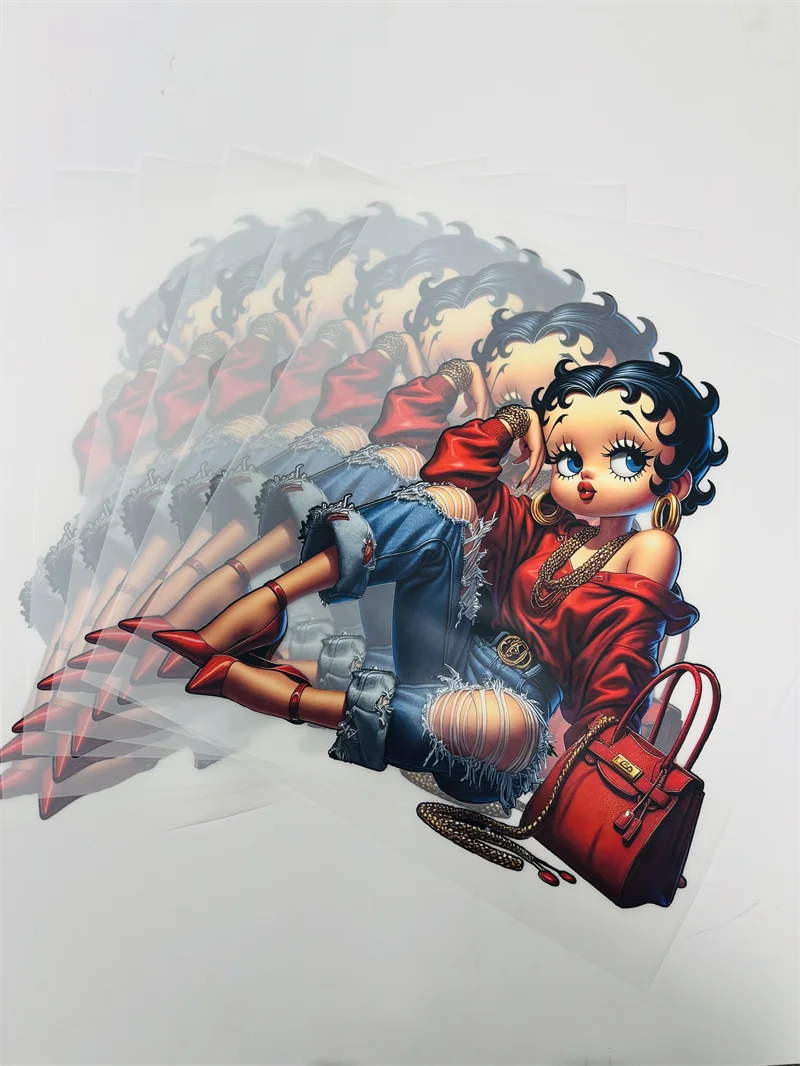 Betty Boop Custom Screen Print Transfers - Heat Press Stickers