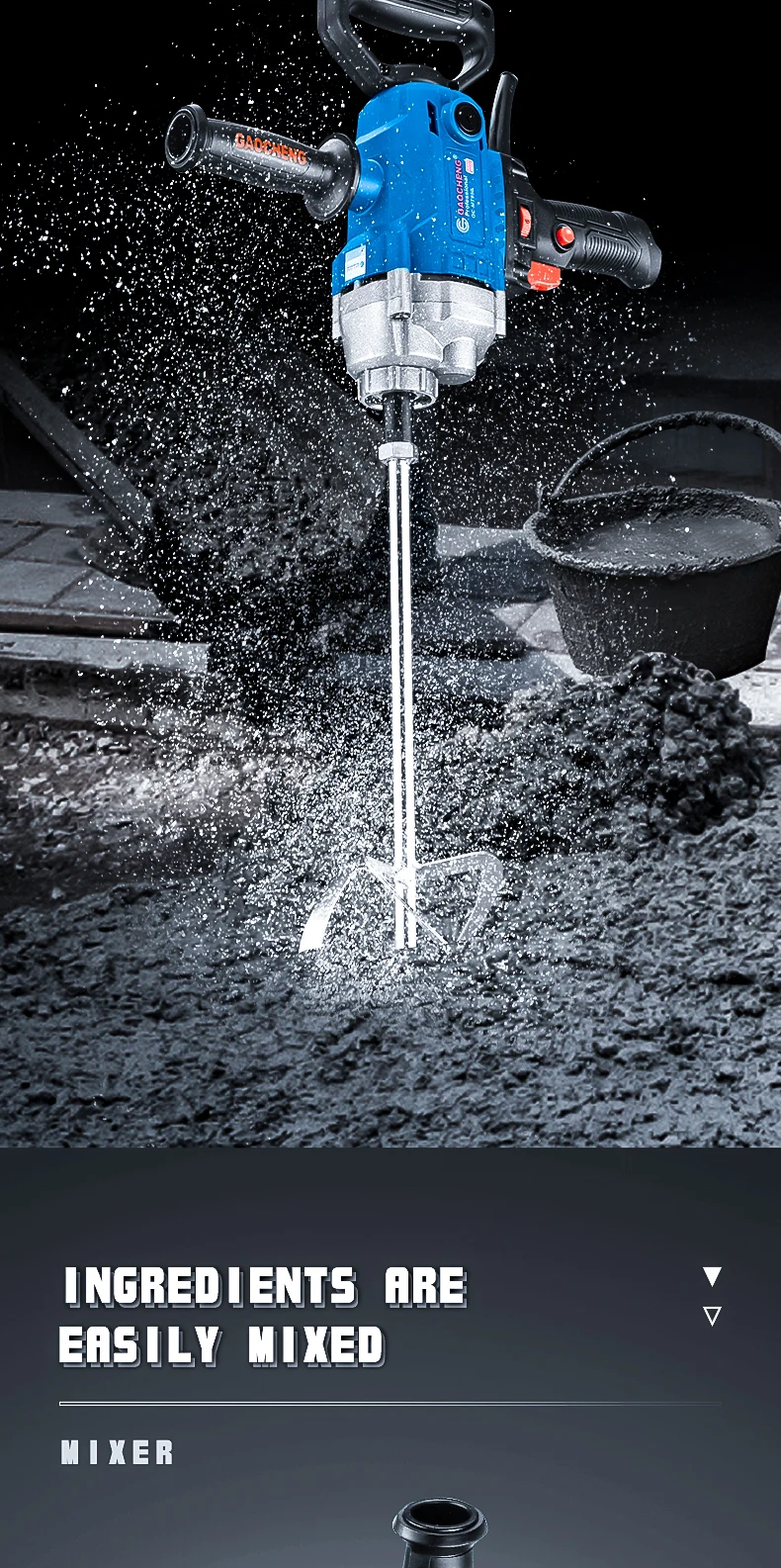 950W Mixture Drill Putty Paint Mix Tool with Variable Speed