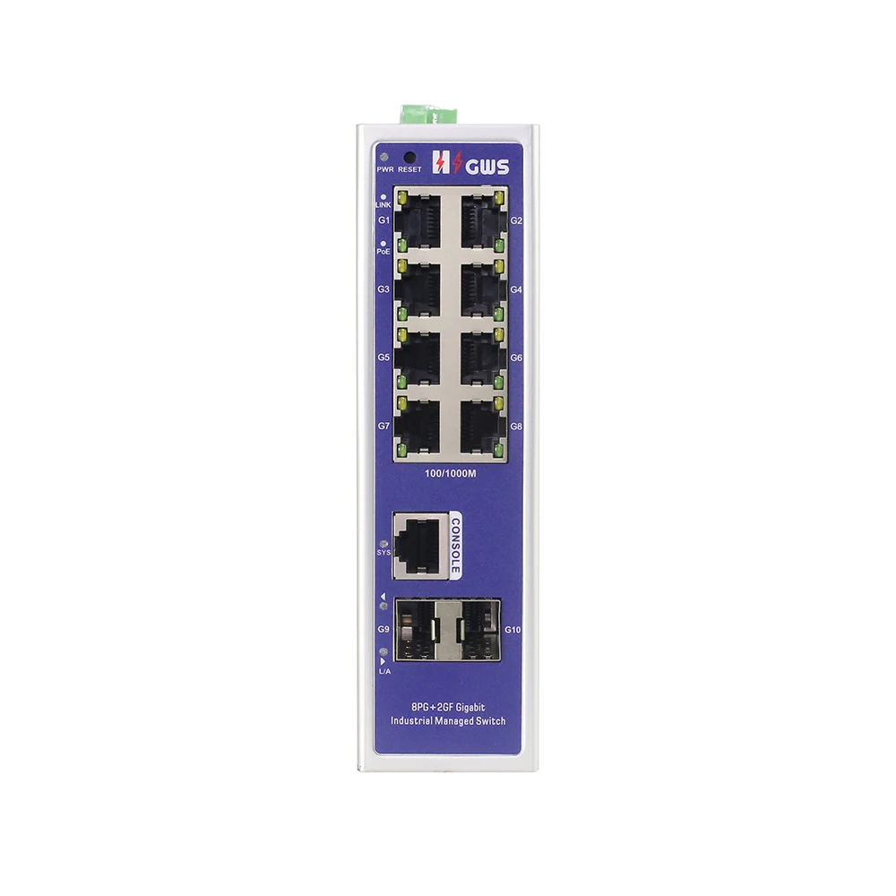 10*gigabit Port Industrial Ethernet Switch+2*100/1000m Optical Fiber ...