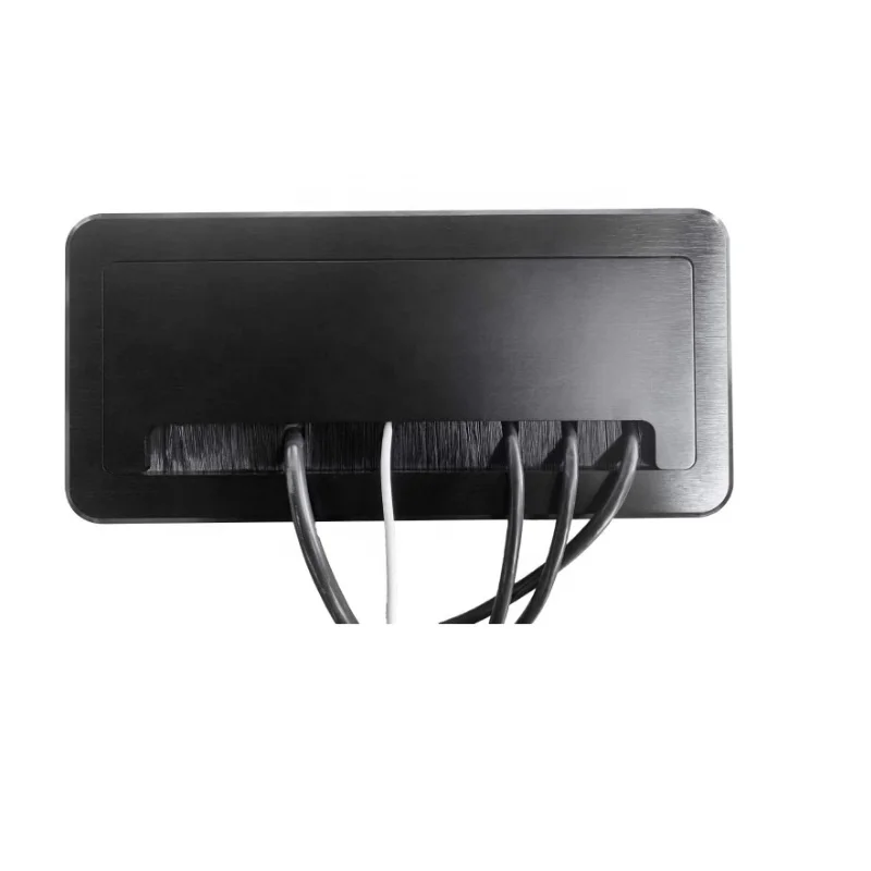 Desktop Brush Connectivity Box Conference Table Power Hub With ...