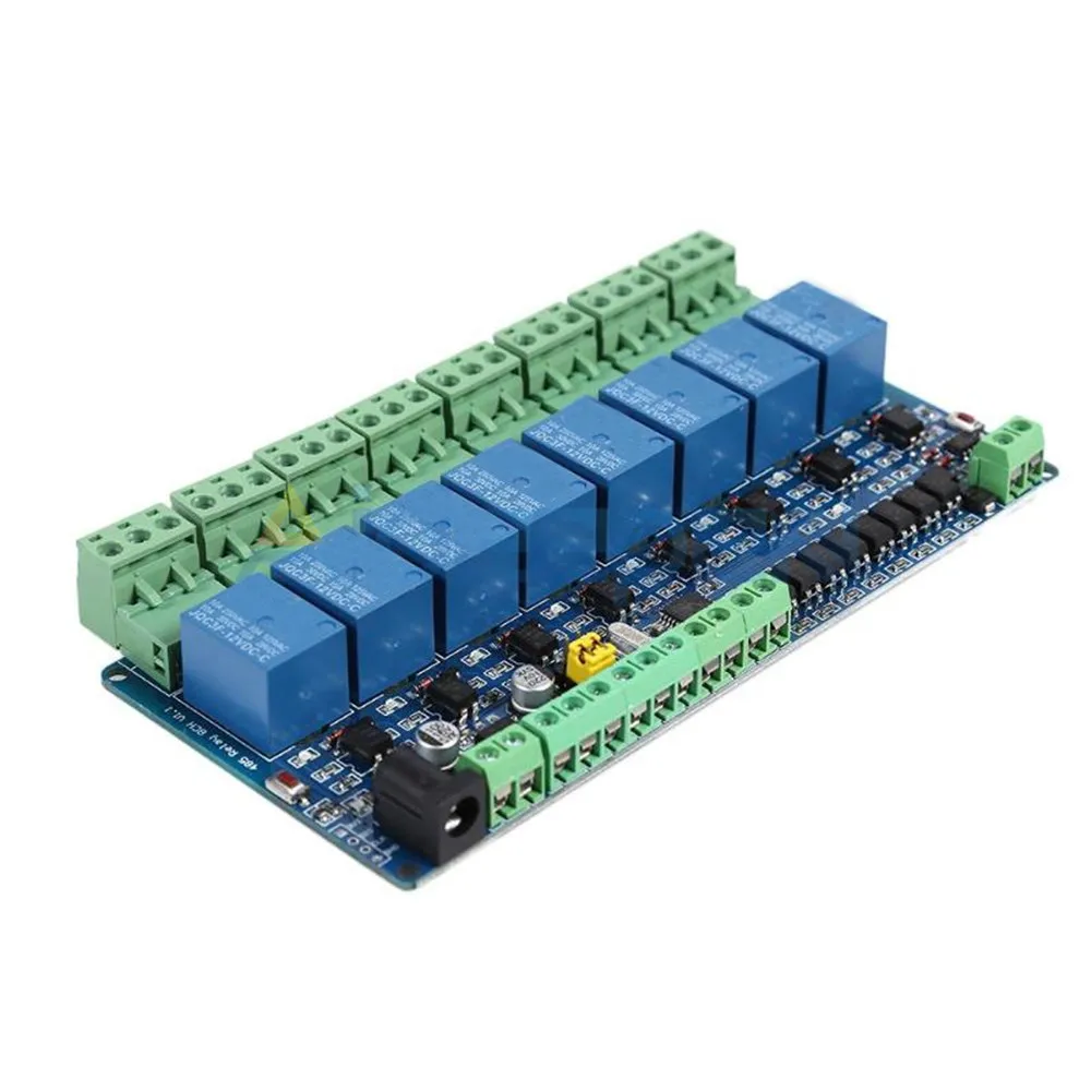 Modbus Rtu 8 Canales 12v Módulo De Relé Interruptor De Entrada Y Salida ...