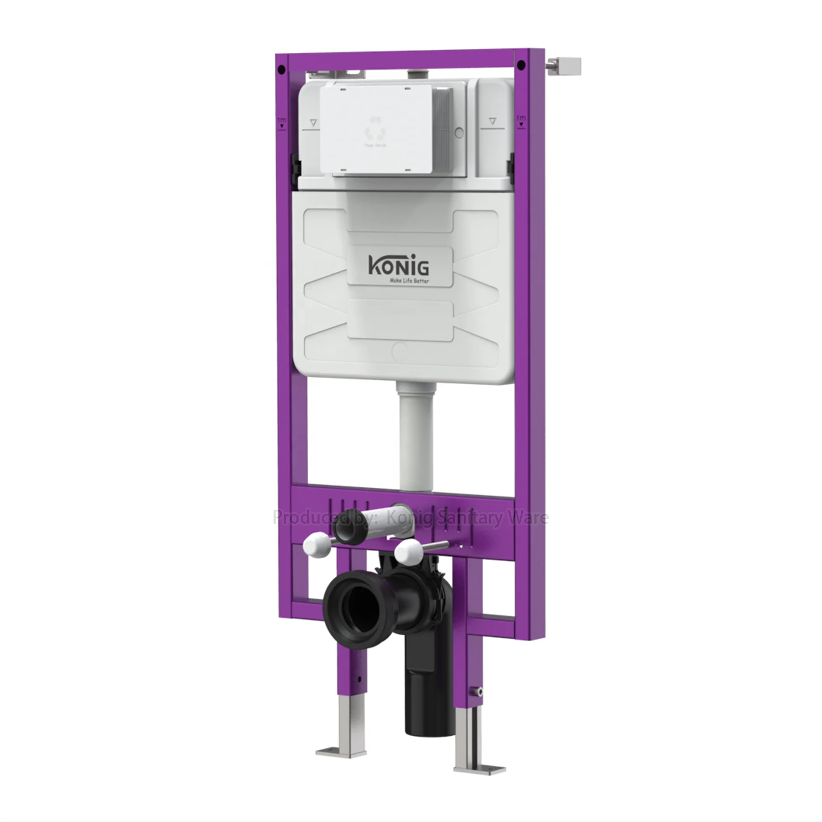 Wall Hung Toilet Concealed Cistern Hidden Dual Flush Cistern Hdpe Water ...